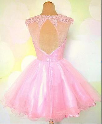 Custom Made A Line Short Pink Prom Dresses, Graduation Dresses, Formal ...